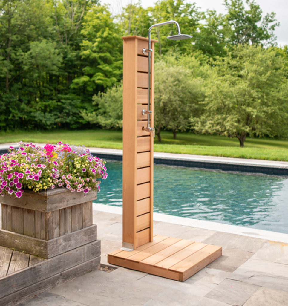 Outdoor sunlight shower Canadian Red Cedar – Caragh Nurseries